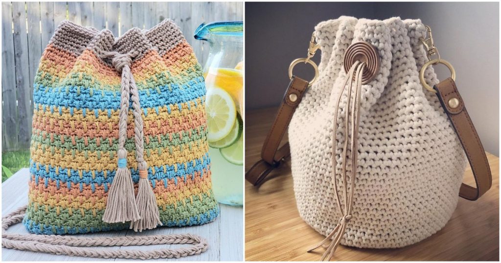 Drawstring Bucket Bag Free Crochet Patterns Your Crochet