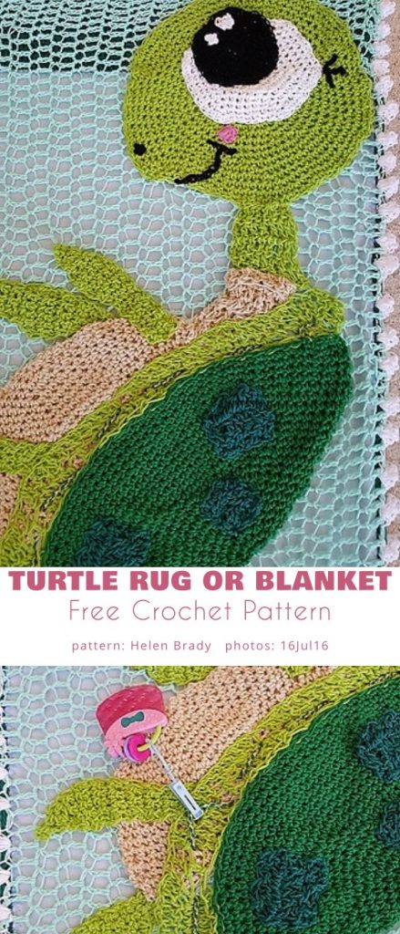 Turtle Blanket Free Crochet Patterns - Your Crochet
