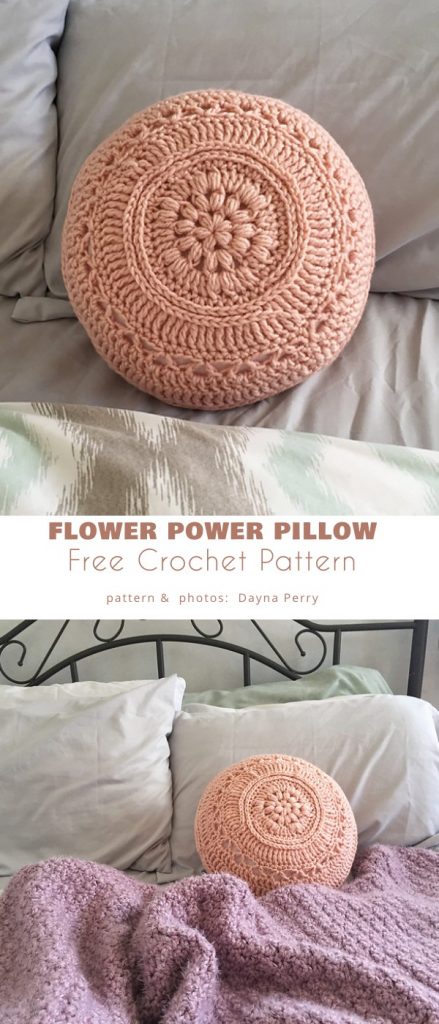 Flower Pillow Free Crochet Patterns - Your Crochet