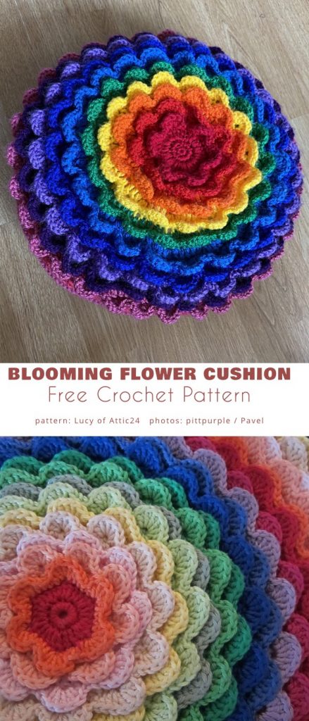 Flower Pillow Free Crochet Patterns - Your Crochet