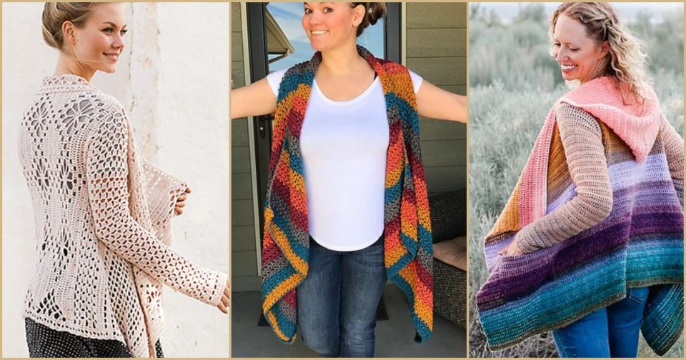 Asymmetric Front Cardigan Free Crochet Patterns - Your Crochet