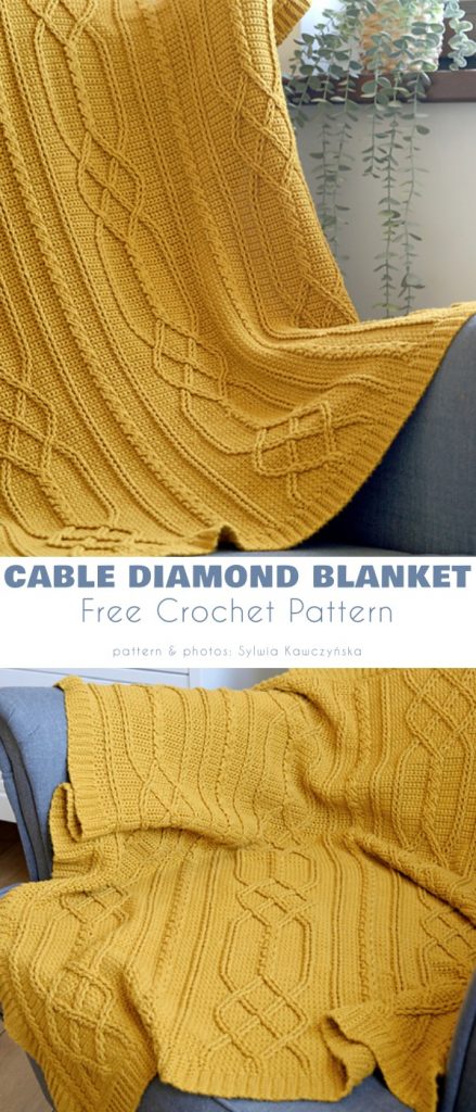 Cable Motif Blanket Free Crochet Patterns - Your Crochet