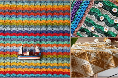 Candy Sweet Shell Stitch Blankets