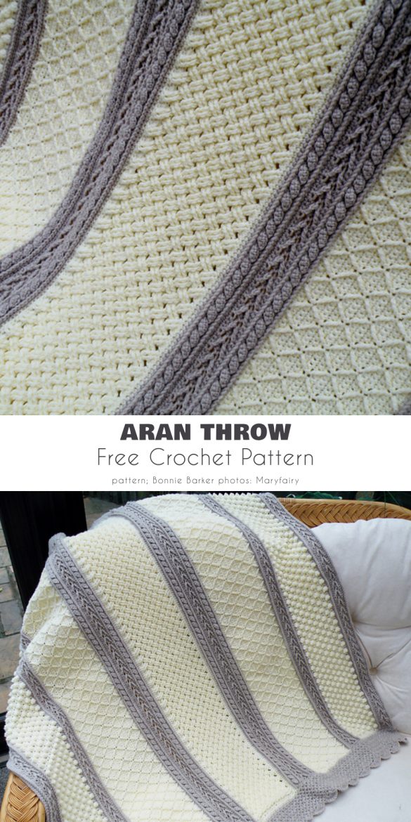 Aran Throw Free Crochet Pattern - Your Crochet