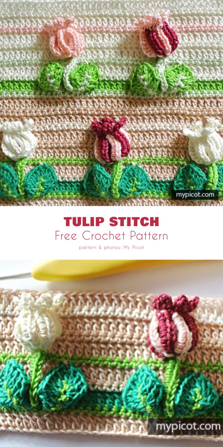 5+ Tulip Stitch Ideas and Free Crochet Patterns - Your Crochet