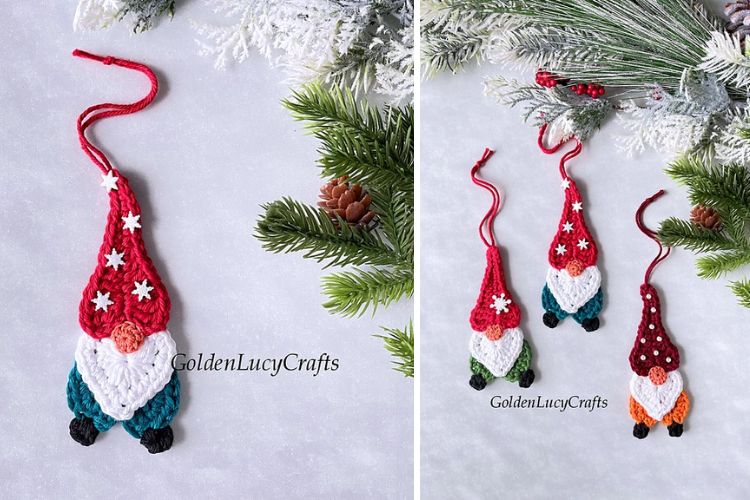 Heart Gnome Ornament - Free Crochet Pattern
