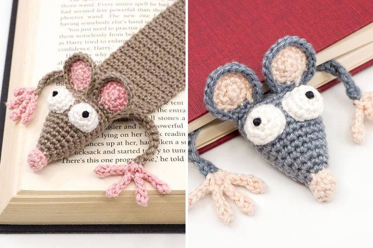 Book Rat Crochet Bookmark - Free Crochet Pattern