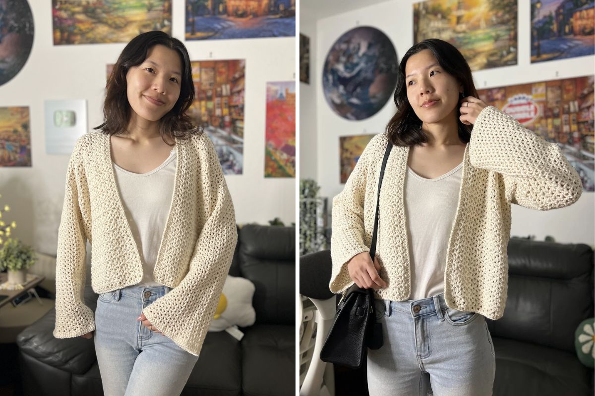 Crochet Mesh Cardigan - Free Crochet Pattern